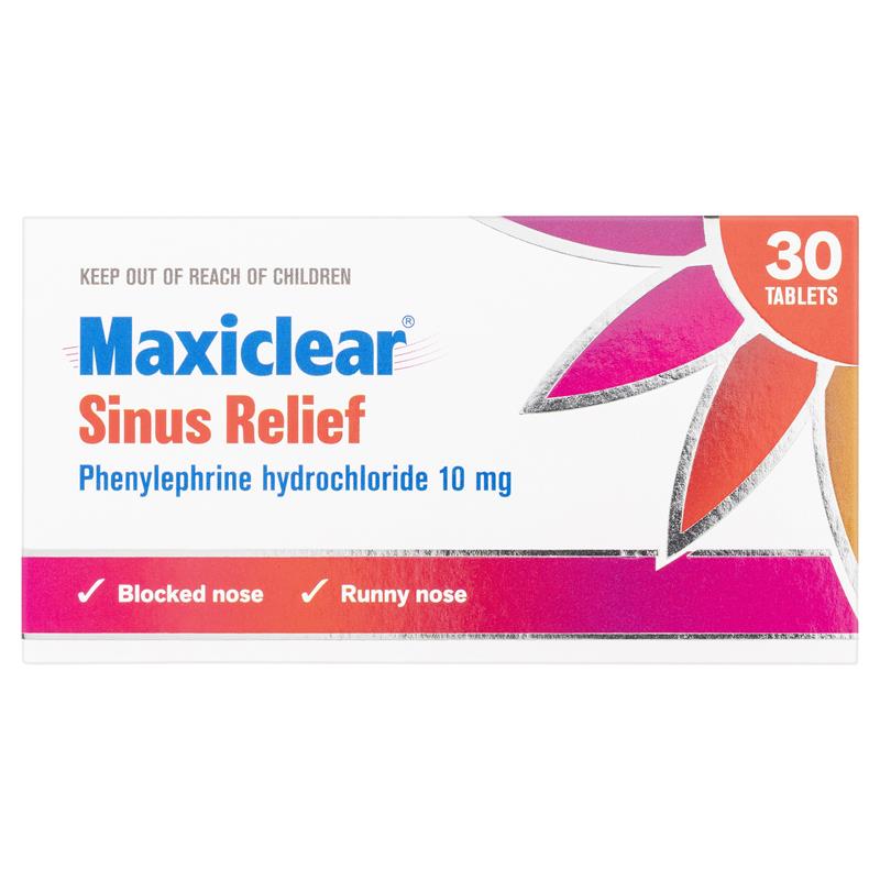 Maxiclear Sinus Relief - 30tabs – Discount Chemist